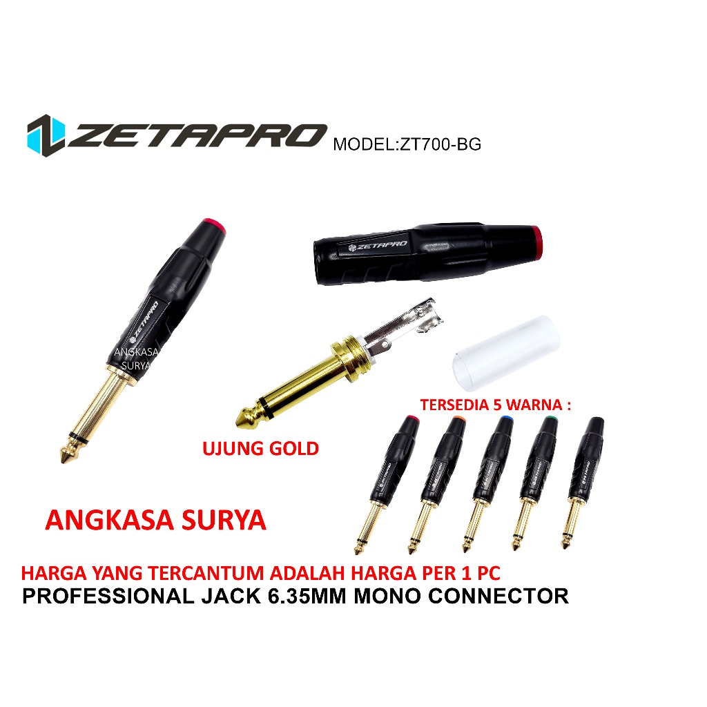 Jack Akai Mono ZETAPRO ZT700-BG ORIGINAL Akai Jack 6.5 mm connector Audio Zetapro ZT700 BG ...