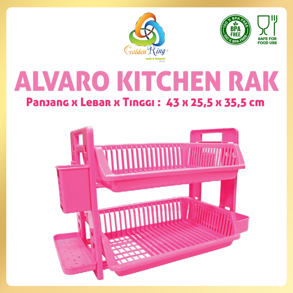 Glass Rack / Plate Rack / 2 plastic stacking shelves / Alvaro Kitchen ...