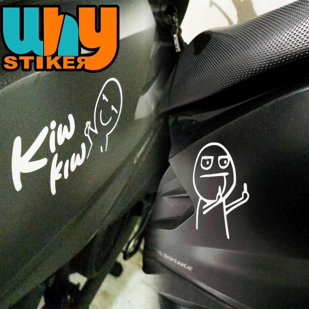 Sticker Cutting FUCEK, Middle Finger MEME Sticker KIW KIW Motorcycle ...