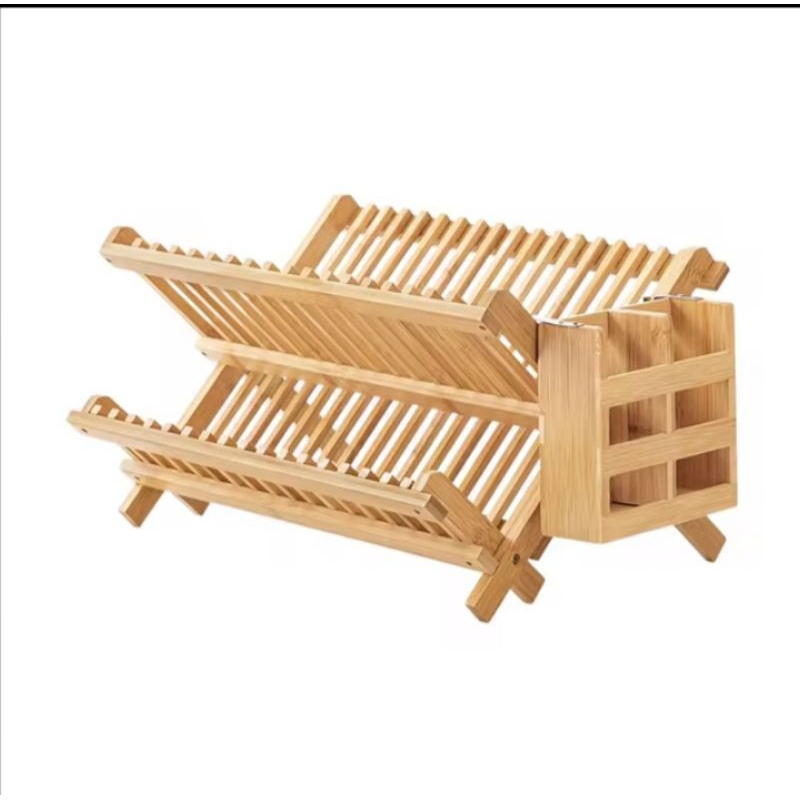Teak wood dish rack plus spoon holder | Shopee Malaysia