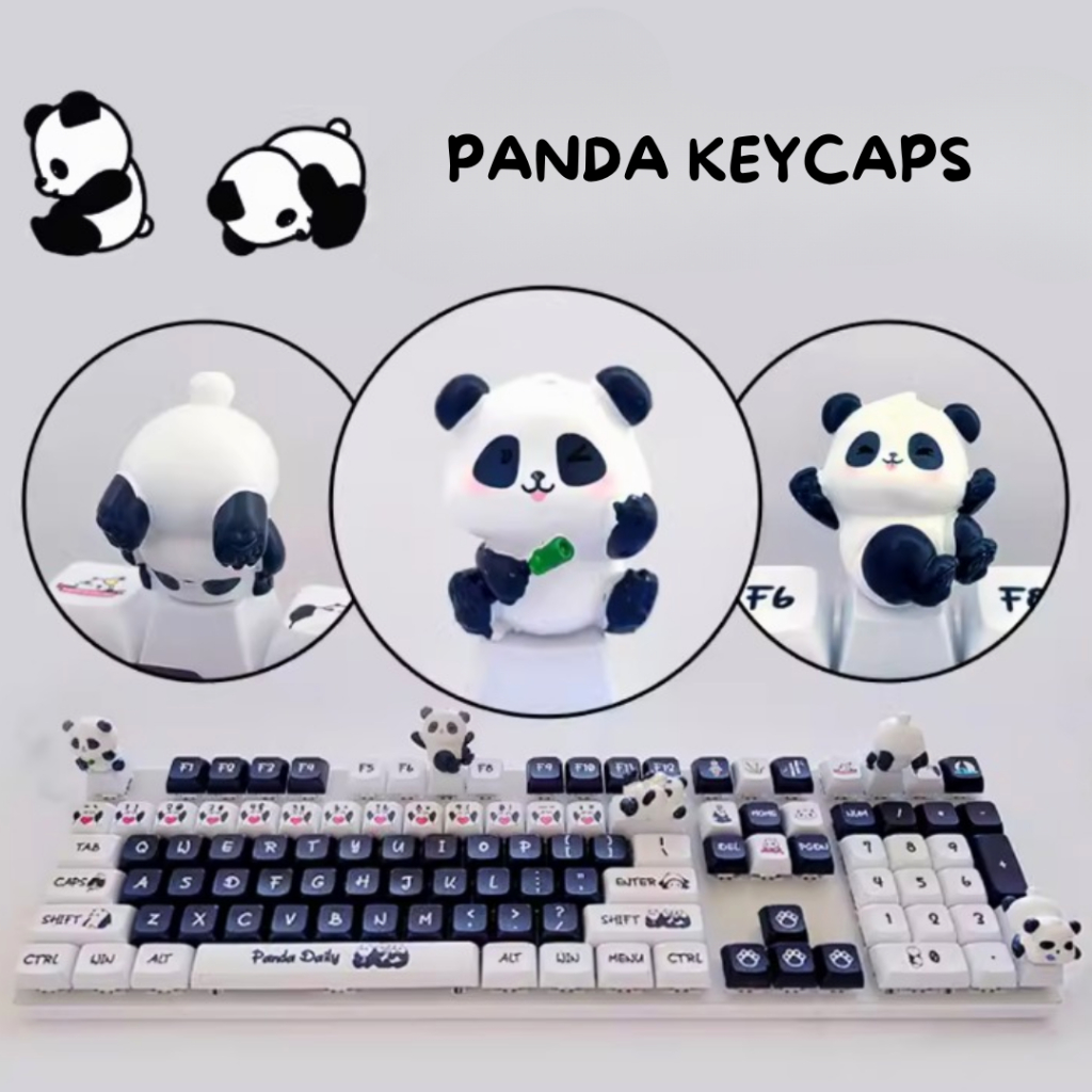 Panda keycaps Mechanical keyboard; Artisan Mechanical keyboard keycaps ...