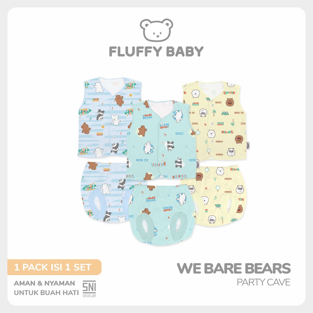 Fluffy Short WE BARE BEARS Suit (1 Dozen) SKCAN/SKCAB WPP NEWBORN ...