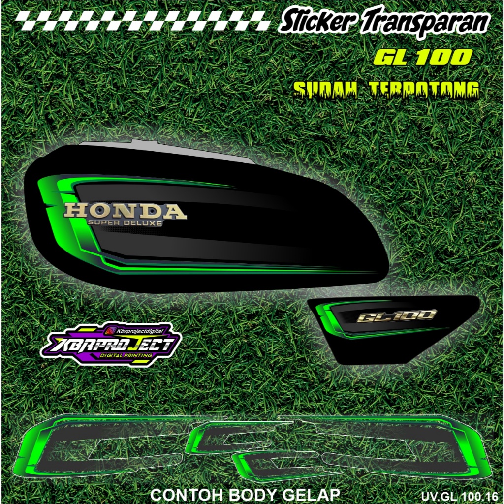 Gl 100 PREMIUM TRANSPARENT STRIPING STICKERS COOL MOTORCYCLE LIS ...