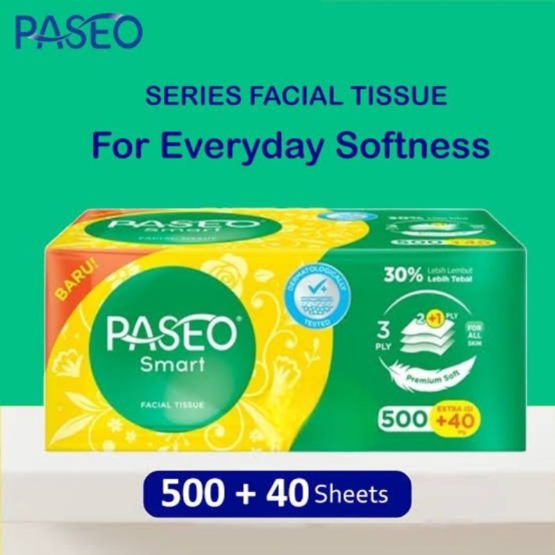 Paseo Smart Tissue 500+40 Sheets / 540 Sheets 3ply UNIT PRICE And ...