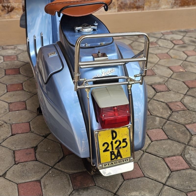 Vespa Super And Sprint Chrome Rear Basket Rack Backrack Minimalist ...