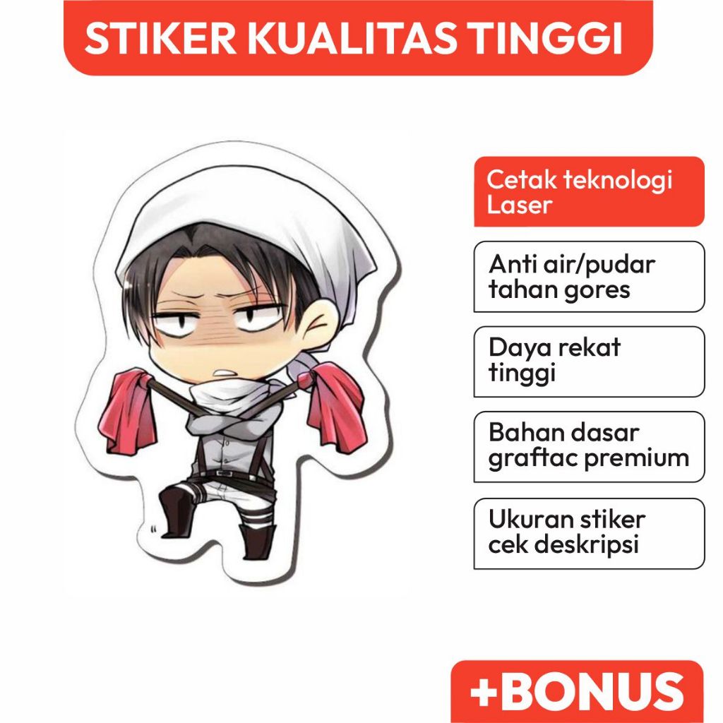 Attack ON TITAN LEVI CUTE STICKERS | Quality STICKERS | Tumblr STICKERS ...