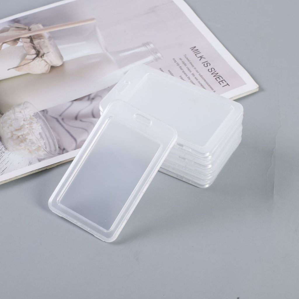Id Card Holder Card Frame NameTag Box Case Clear Transparent Card ...