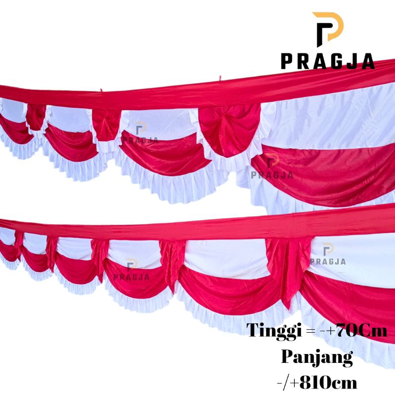 MERAH PUTIH Pragja Indonesian Flag Plain red and white flag Building ...