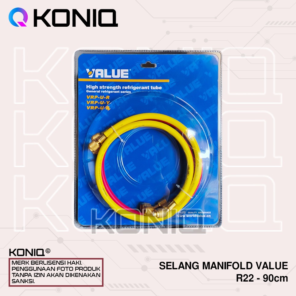 Charging HOSE VALUE R22 90cm VRP-U-R/Y/B - 1set/MANIFOLD HOSE R22 ...