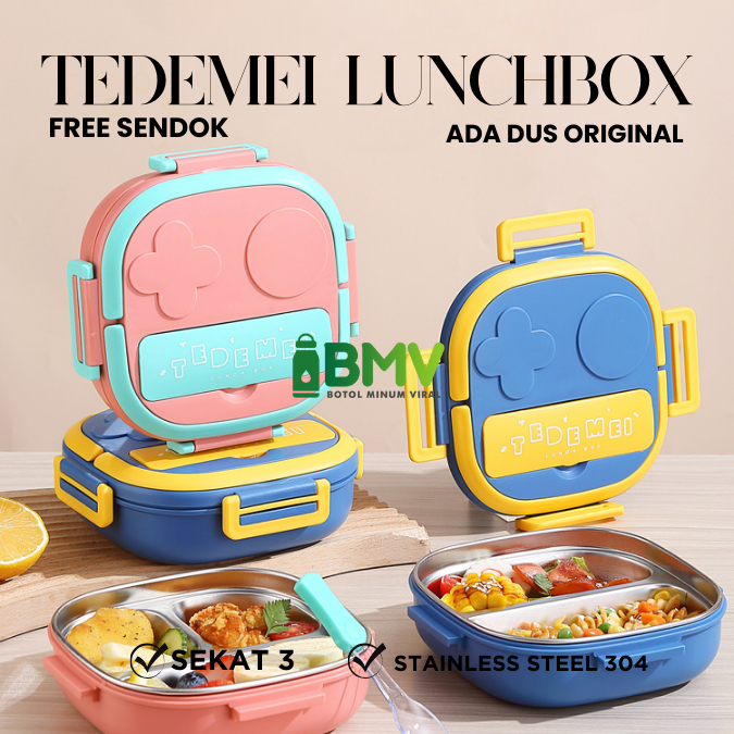 Lunch Box Set Stainless Steel Spill-Proof Divider for Toddler School ...