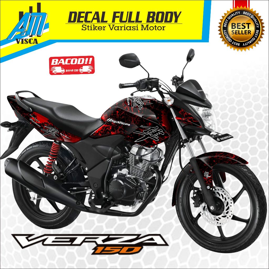 Cb Verza 150 Full Body Decal | Cb Verza 150 Sticker Hayabusa Design ...