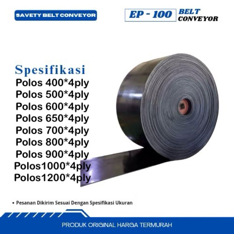 Conveyor Belt Plain EP 100 4ply 500MM 600MM 40CM 50CM 60CM 65CM 70CM 80CM 90CM 100CM 120CM × 4 ...