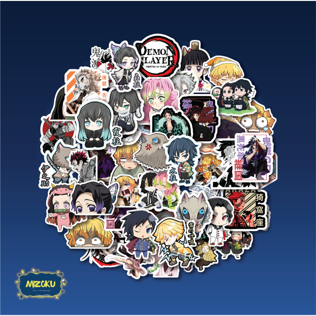 Sticker PACK ANIME KIMETSU NO YAIBA DEMON SLAYER | For SCRAPBOOK ...