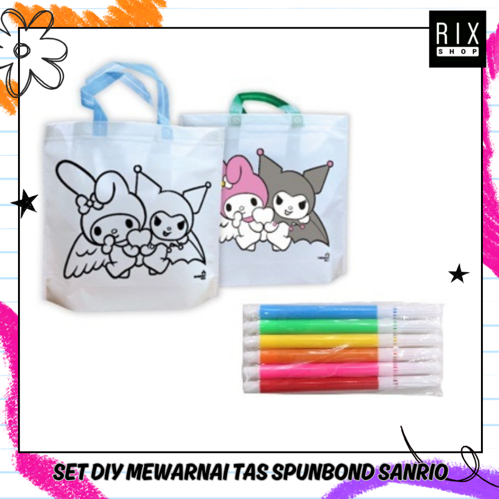 Rix Children's Toy Set DIY Coloring Spunbond Bag Sanrio / Labubu ...