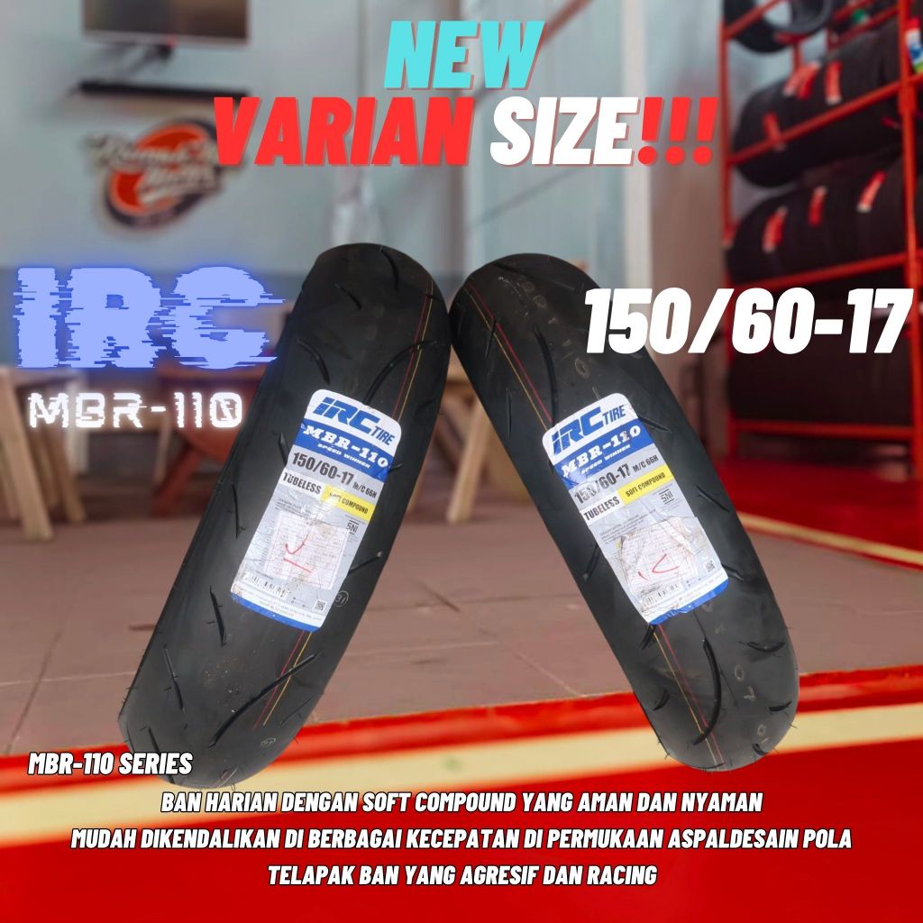 Irc SPEED WINNER MBR-110 150/60-17 AEROX SOFT COMPOUND Tires | Shopee ...
