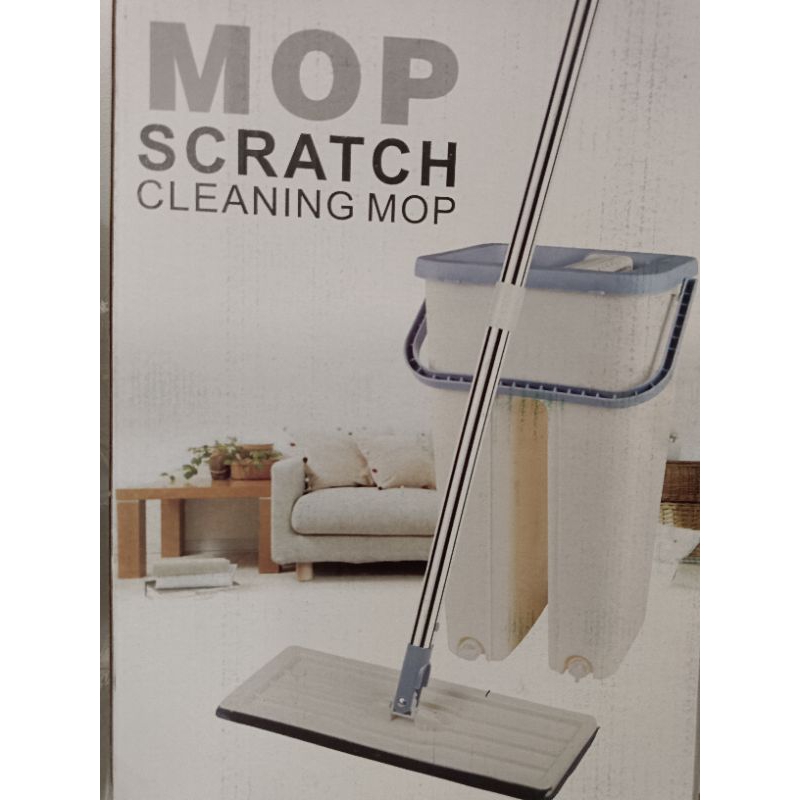 Mop Scratch Cleaning Mop Bucket and Automatic Drying Mop Box | Shopee ...