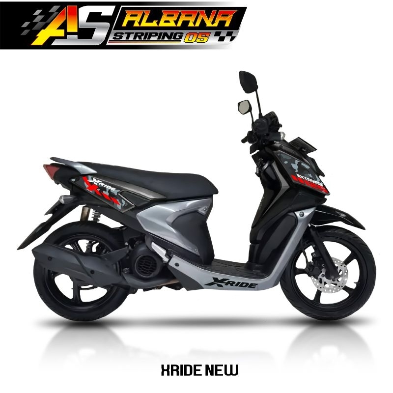 Sticker YAMAHA X-RIDE 125 NEW Transparent/STRIPING X-RIDE 125 MOTIF ORI ...