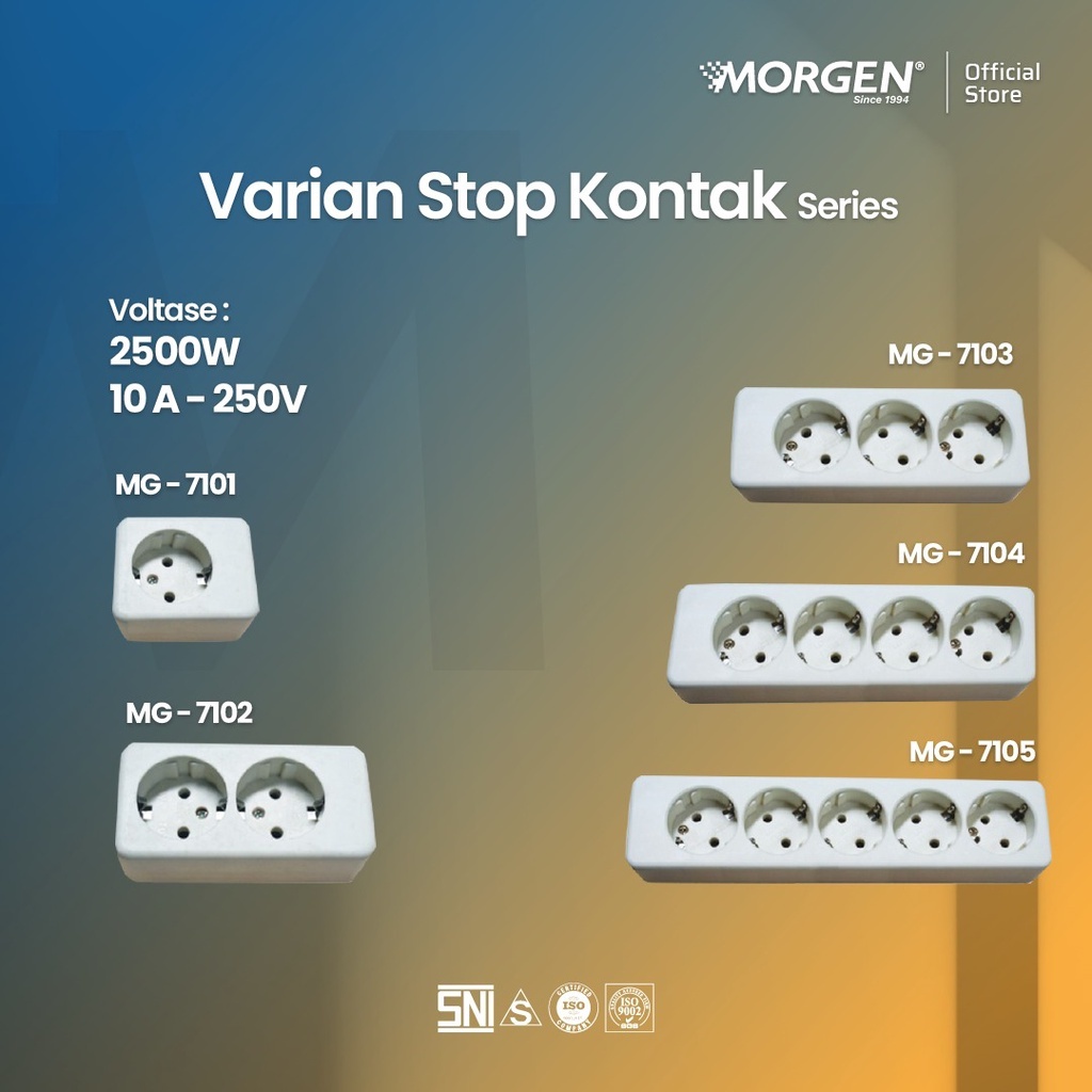 Morgen Grounded Socket 1 / 2 / 3 / 4 / 5 Holes Thick Material Premium ...