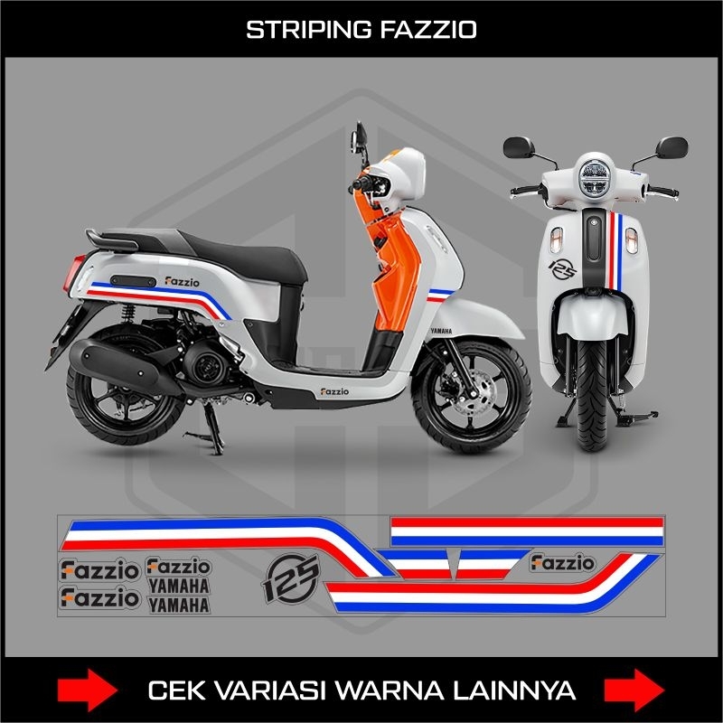 Sticker List for Fazzio 125 Motorcycle / Yamaha Fazzio Hybrid Striping ...