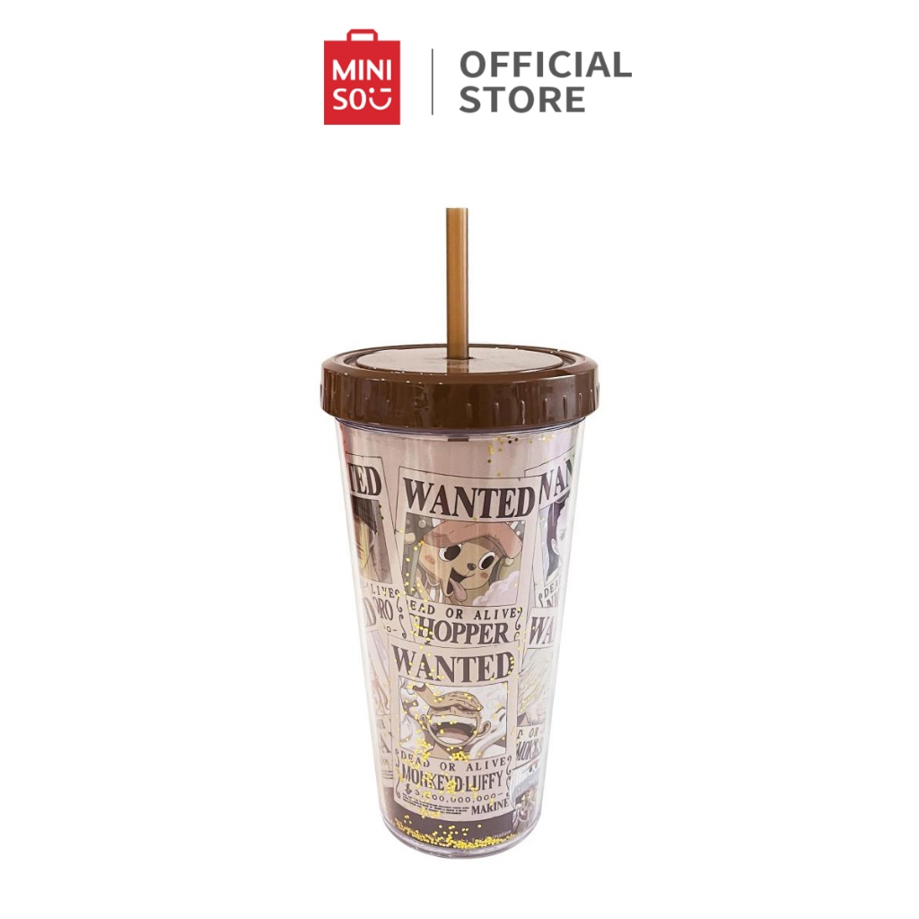 Miniso X One Piece Plastic Tumbler Double Wall Classic With Straw 420mL ...