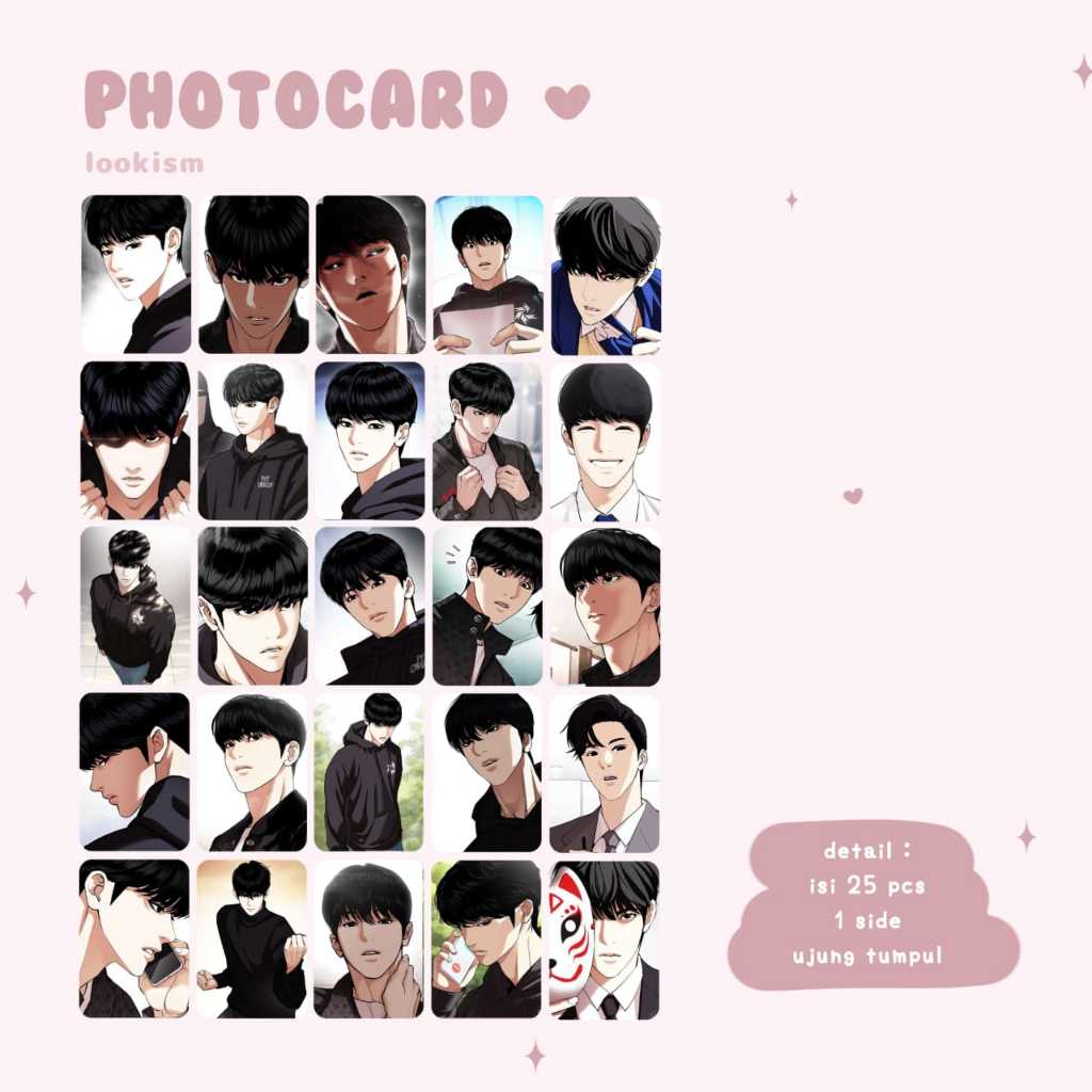Webtoon lookism photocard contains 25 pcs | Shopee Malaysia