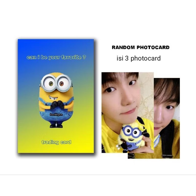 [Blessing] Exo BAEKHYUN MINION PHOTOCARD SET RANDOM PHOTOCARD TRADING ...