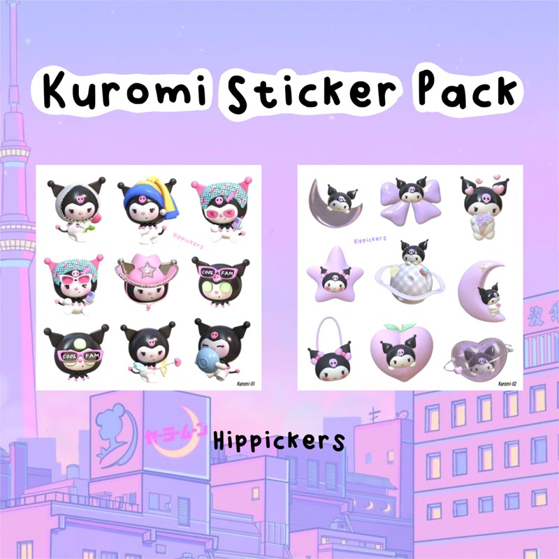 Kuromi Sticker Pack Cute Deco Sticker by Hippickers | Shopee Malaysia