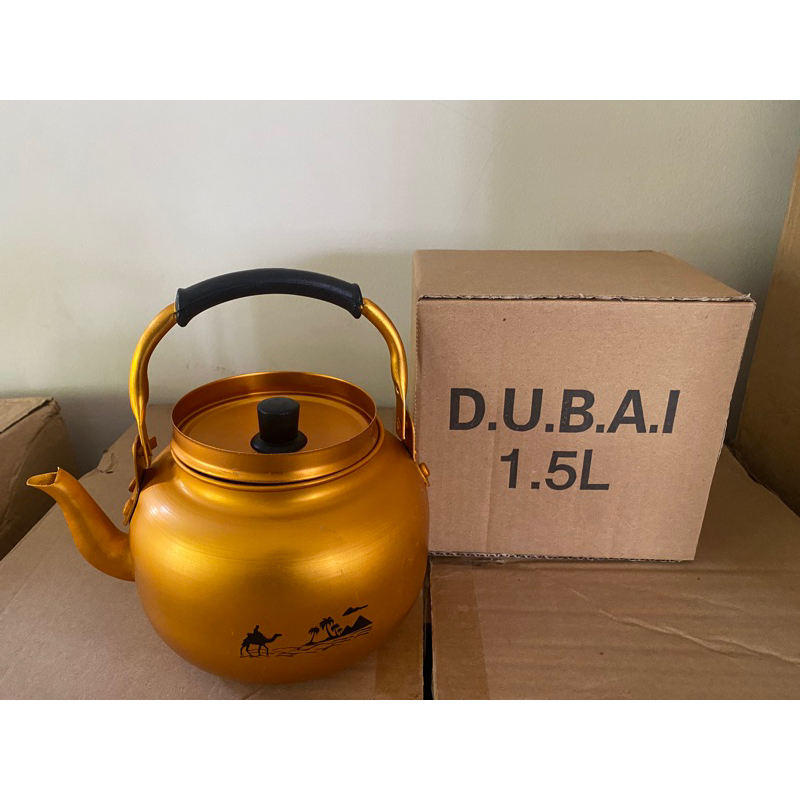 Dubai TEAPOT 1.5 LITER ARABIAN TEAK GOLD ARABIC TEAPOT BY HAJJ AND ...