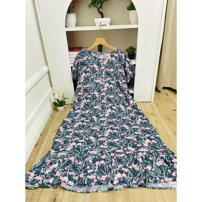 Dress Daster Rayon Premium LD 125 Jumbo BB 90 KG | Shopee Malaysia
