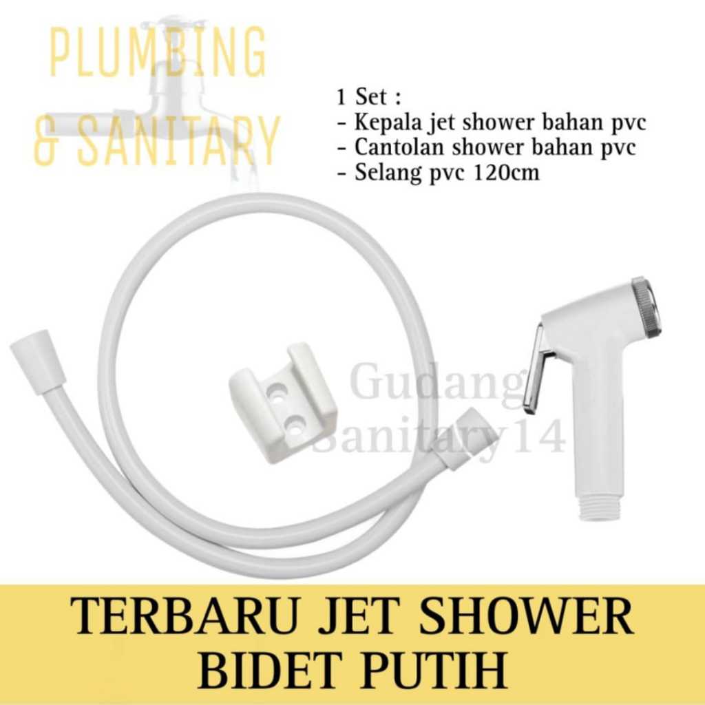 PUTIH White Plastic Shower Jet Set Cebok Whi Spray Shower JetWhite ...