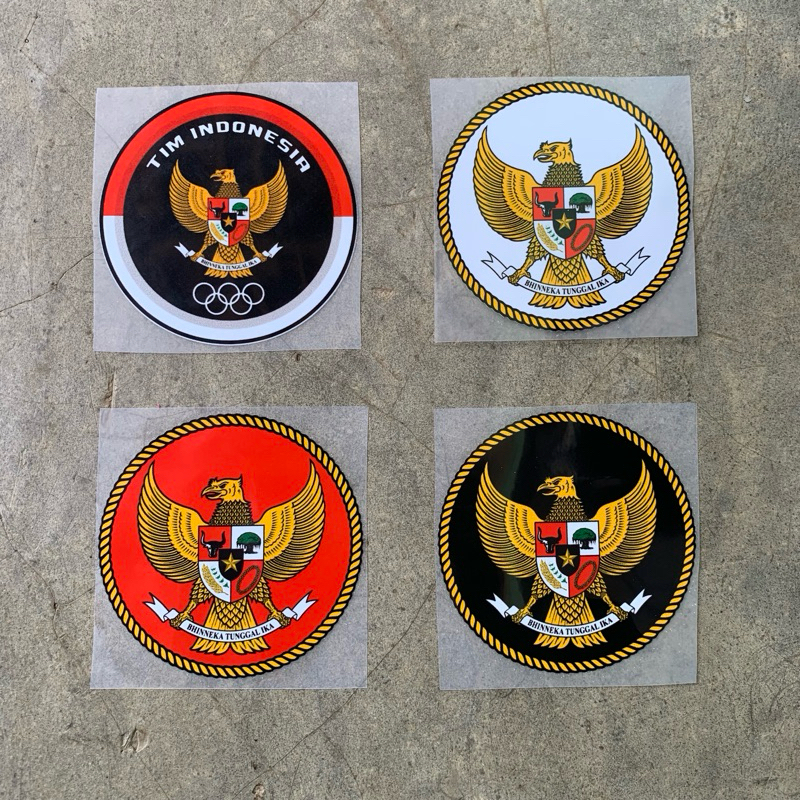 Round garuda indonesia logo dtf iron-on screen printing sticker ...