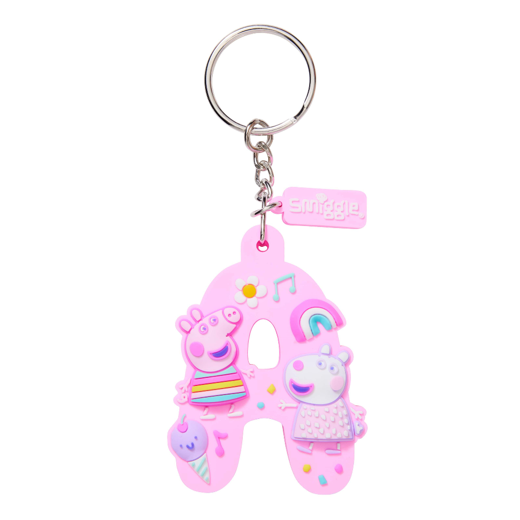GANTUNGAN Smiggle PEPPA PIG ALPHABET KEYRING WITH STRAP & FULL TAGS ...