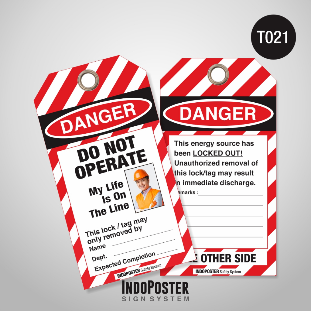 Tag OUT LOTO OSHA PVC SAFETY K3 DANGER Do Not Operate Photo PIC ...