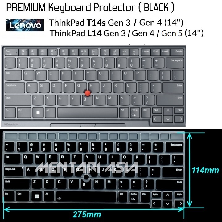 Keyboad Protector Lenovo ThinkPad L14 Gen-3 /4 /5 T14s Gen-3 /4 ...