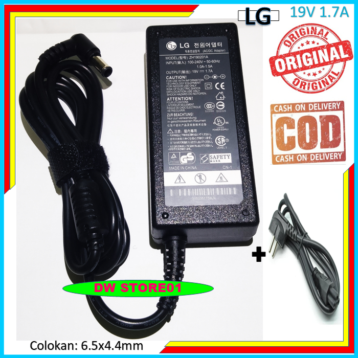19v 1.7A 6.5x4.4mm Adapter tv charger monitor led lcd LG casan bonus ...