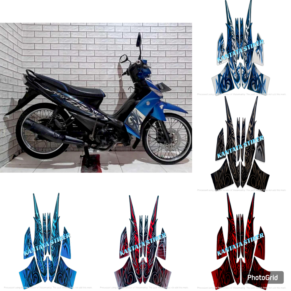 YAMAHA VEGA ZR 2010 2011 MOTORCYCLE STRIPING STICKERS, STANDARD PAIR ...