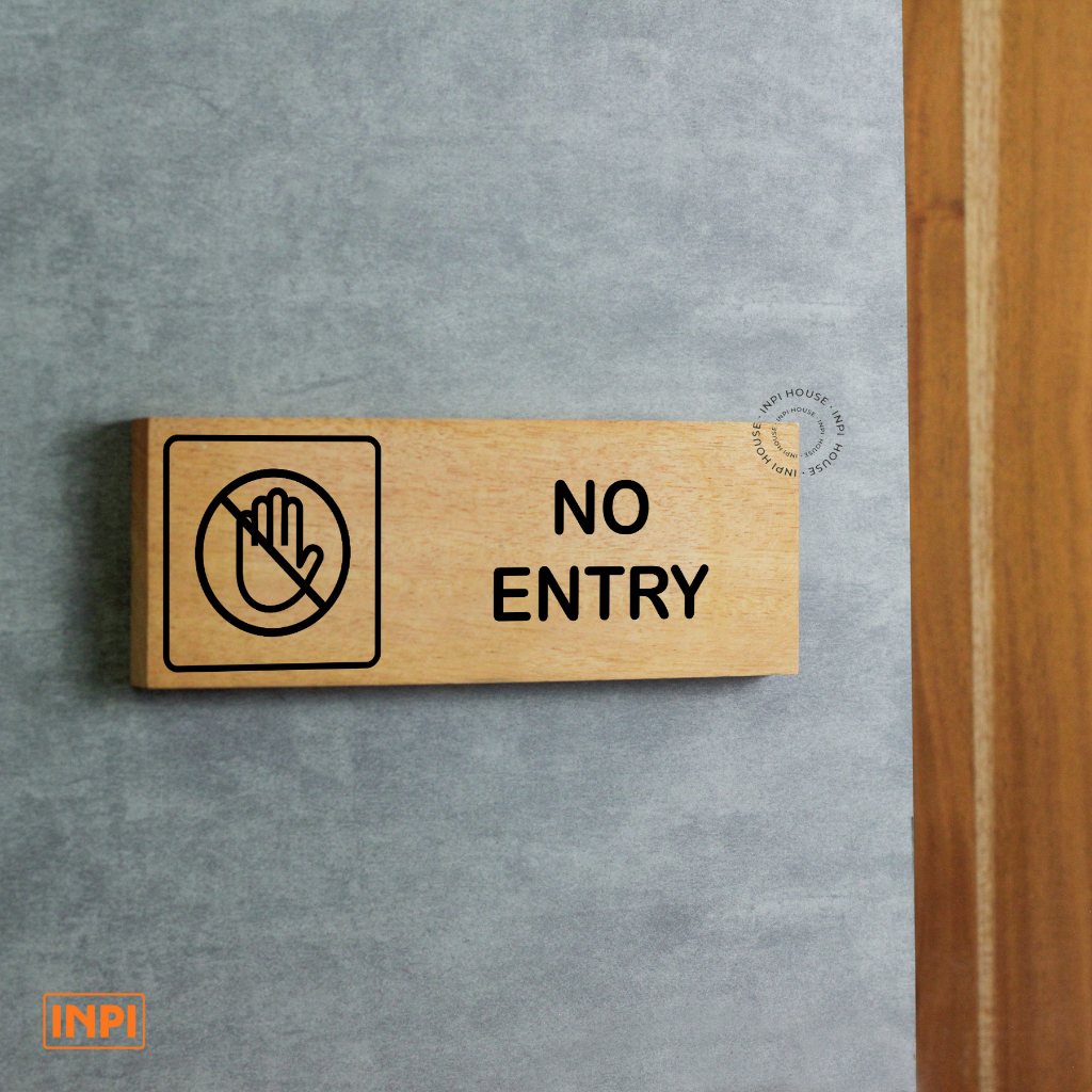 No entry signage - room sign board - no entry - wall signage | Shopee ...
