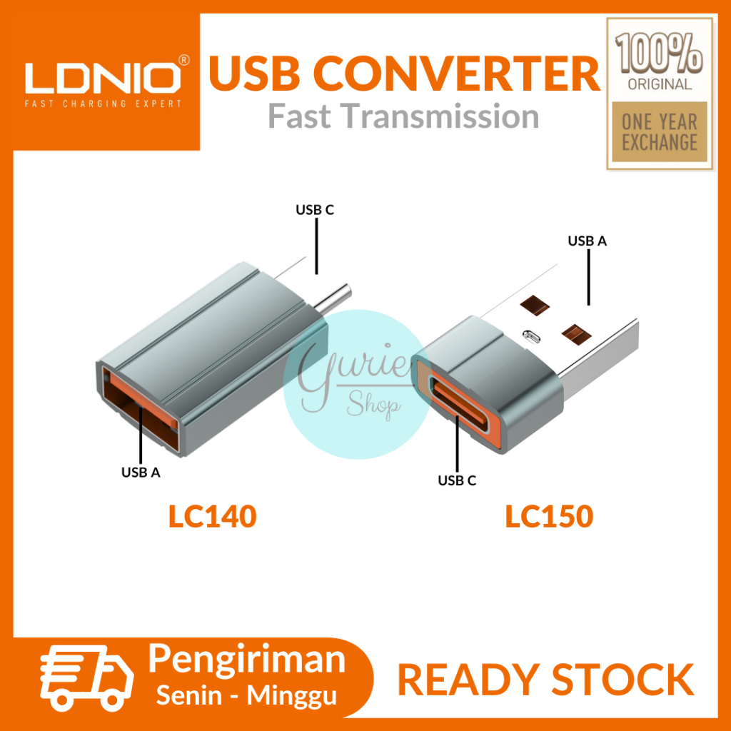 Ldnio OTG Adapter Converter LC140 LC150 USB Type C Male Female | Shopee ...