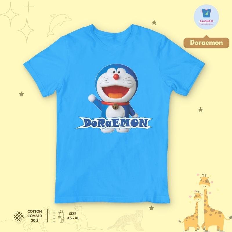 Boys' t-shirt Distro doraemon character Cotton combed 30 s | Shopee ...