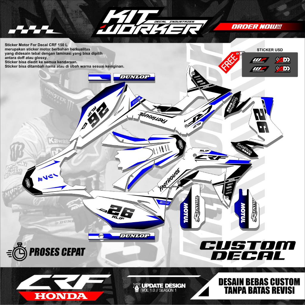 Crf DECAL (Can Be custom) dekal custom design | Shopee Malaysia