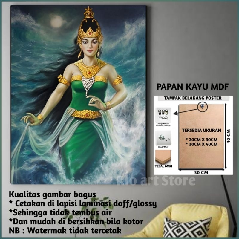 Nyi Roro Kidul Painting Poster Wall Decoration and Home Wall Decor made ...