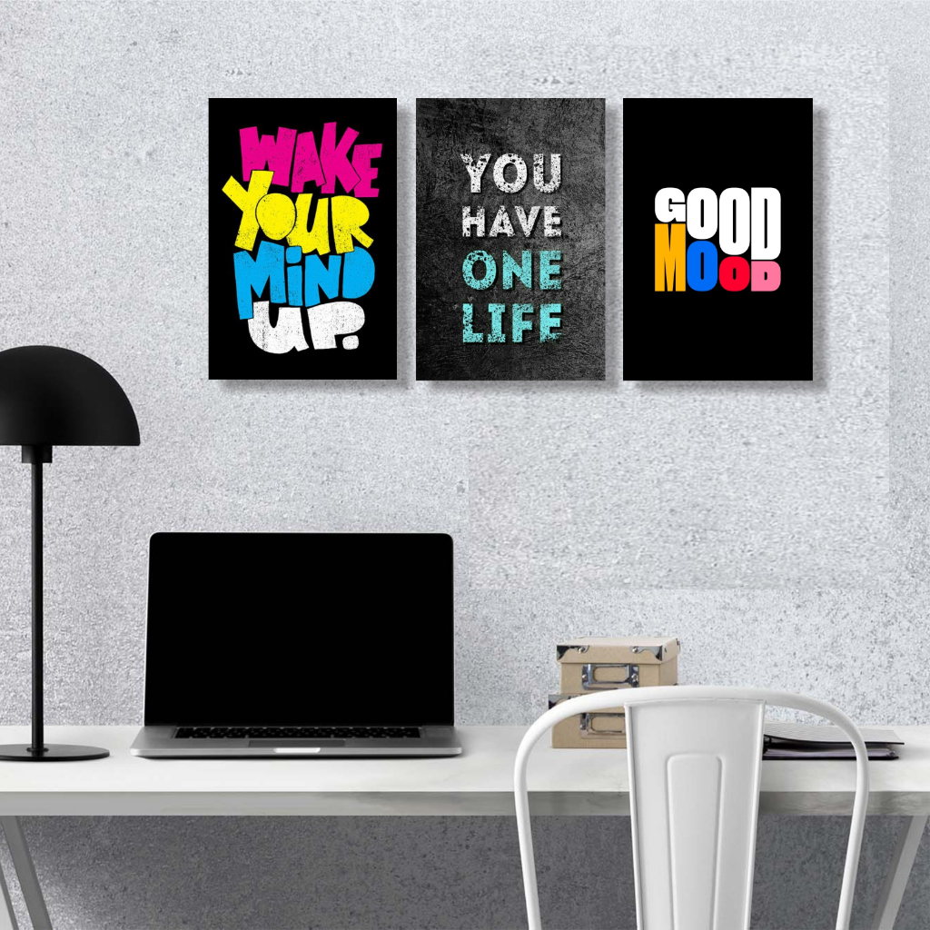 KAYU HIASAN DINDING HITAM Wall Decoration Poster Wood Motivational ...