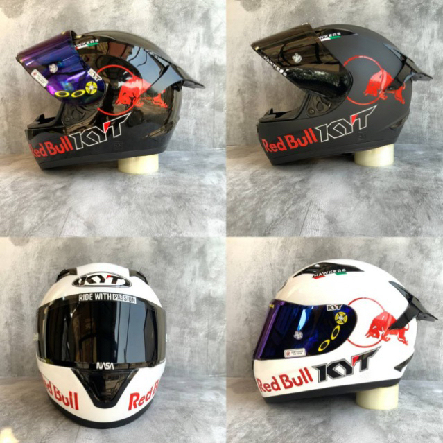 MERAH Kyt R10 SOLID Helmet Red Bull Pack | Full FACE KYT Helmet ...