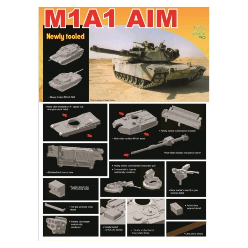 Tank M1A1 Abrams AIM Scale 1:72 Mokit Dragon | Shopee Malaysia