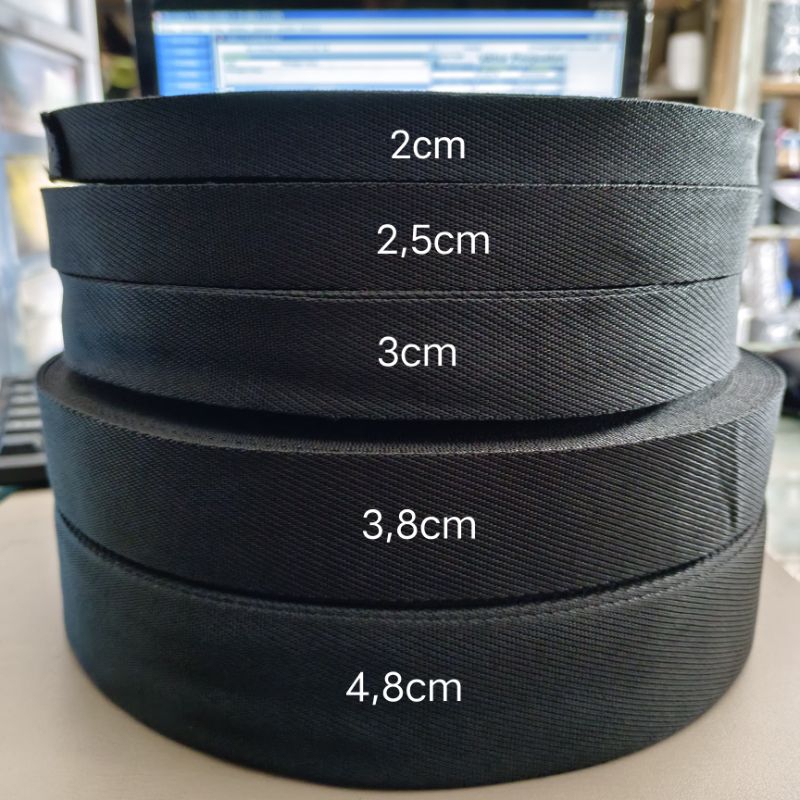 Webbing Rope per 1 Roll (45 meters) sizes 2cm, 2.5cm, 3cm, 3,8cm, 4,8cm ...