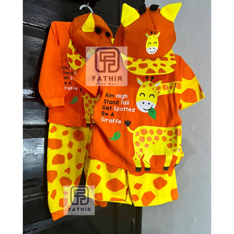 Newest CUTE ANIMAL GIRAFFE CHILDREN'S CLOTHING SET COOL GIRAFFE CLOTHES ...