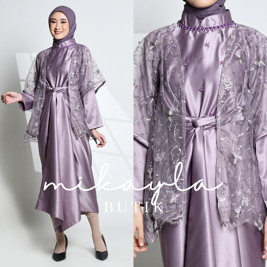 Ada JUMBO LD 120 - NAIRA MAXI DRESS 2 IN 1 SATIN LILIT GAMIS FREE OUTER ...