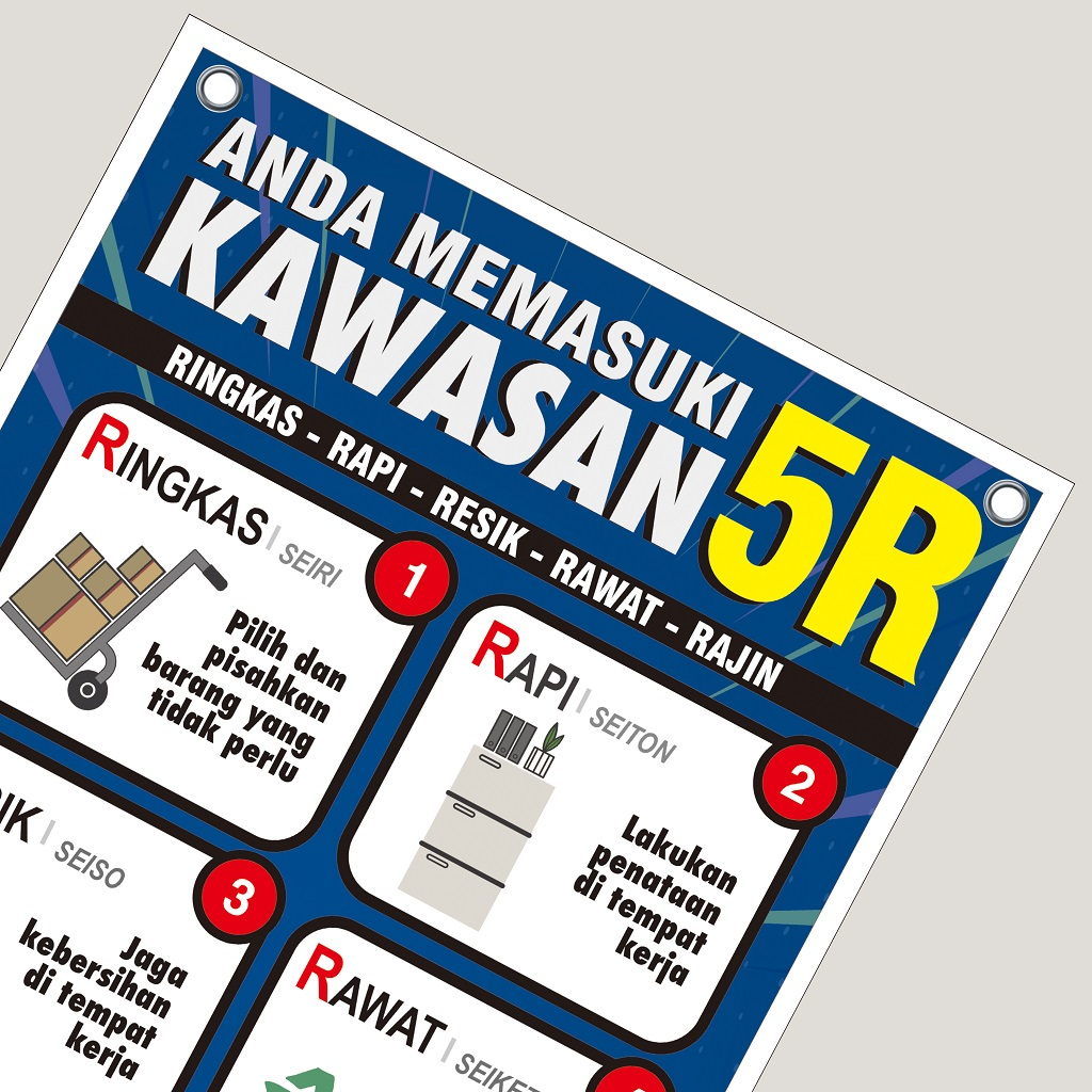 Banner BANNER A0 120CMX80CM SAFETY K3 KAWASAN 5R | Shopee Malaysia