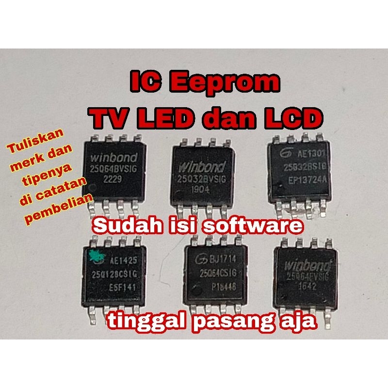 Eeprom IC for LED LCD and CRT TVs already filled with software, just ...