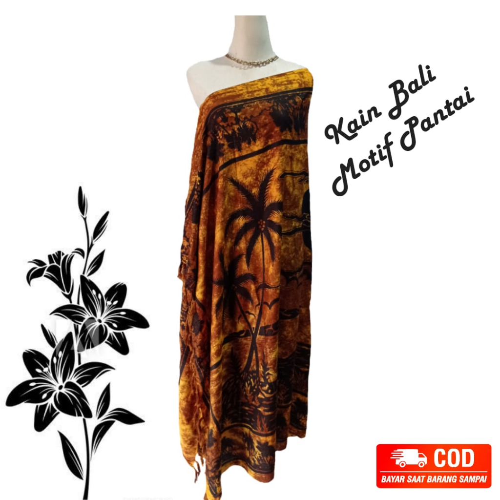 HIASAN DINDING KATUN Bali Beach Fabric - Bali Fabric - Standard Tassel ...